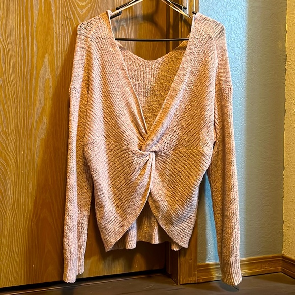 Love Tree | Sweaters | Very Loose Off The Shoulder Pale Pink Sweater ...